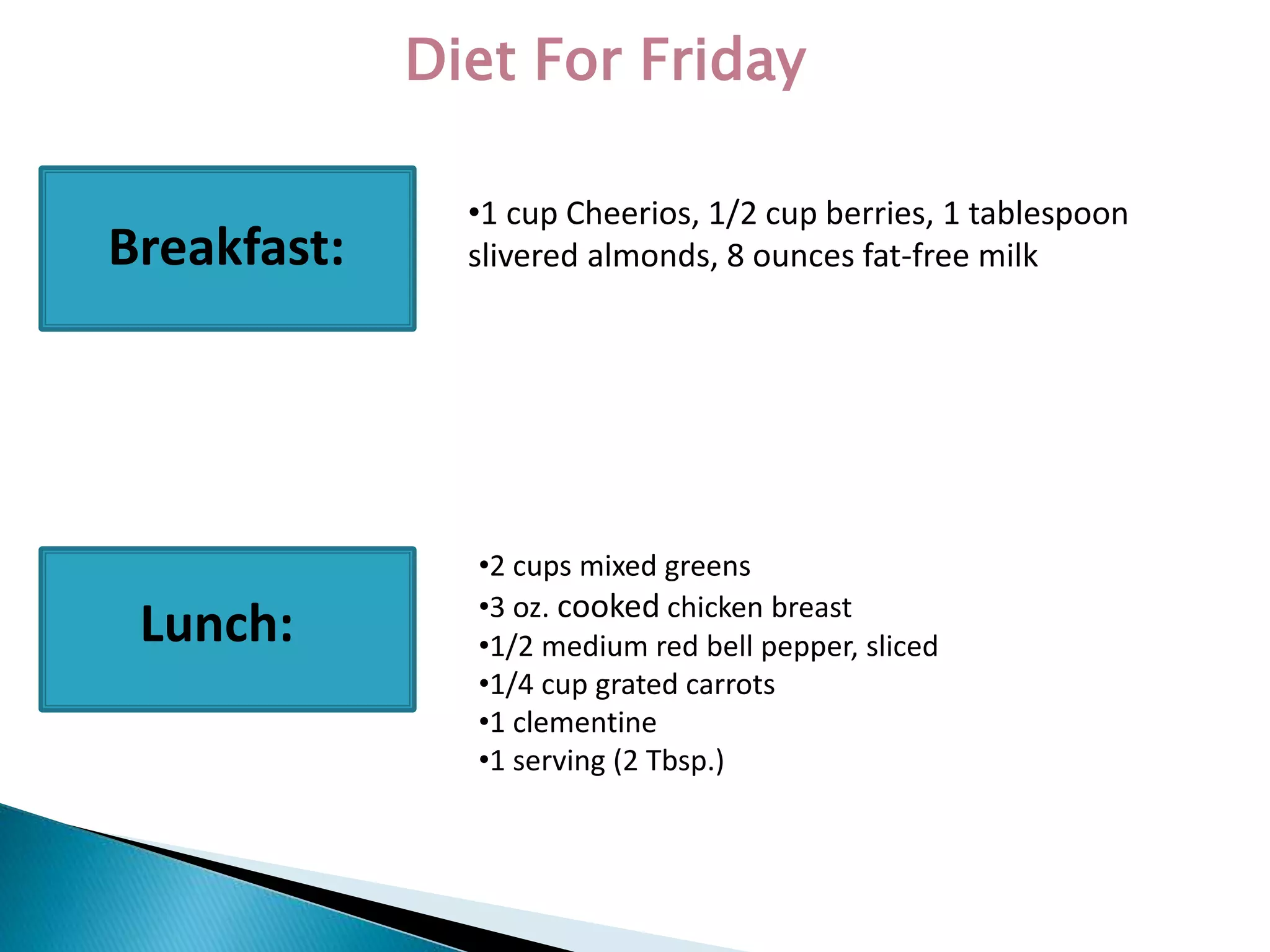 7 days diet plans for women | PPTX