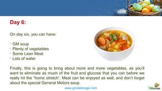 7 Days Gm Diet Meal Plan | PPT