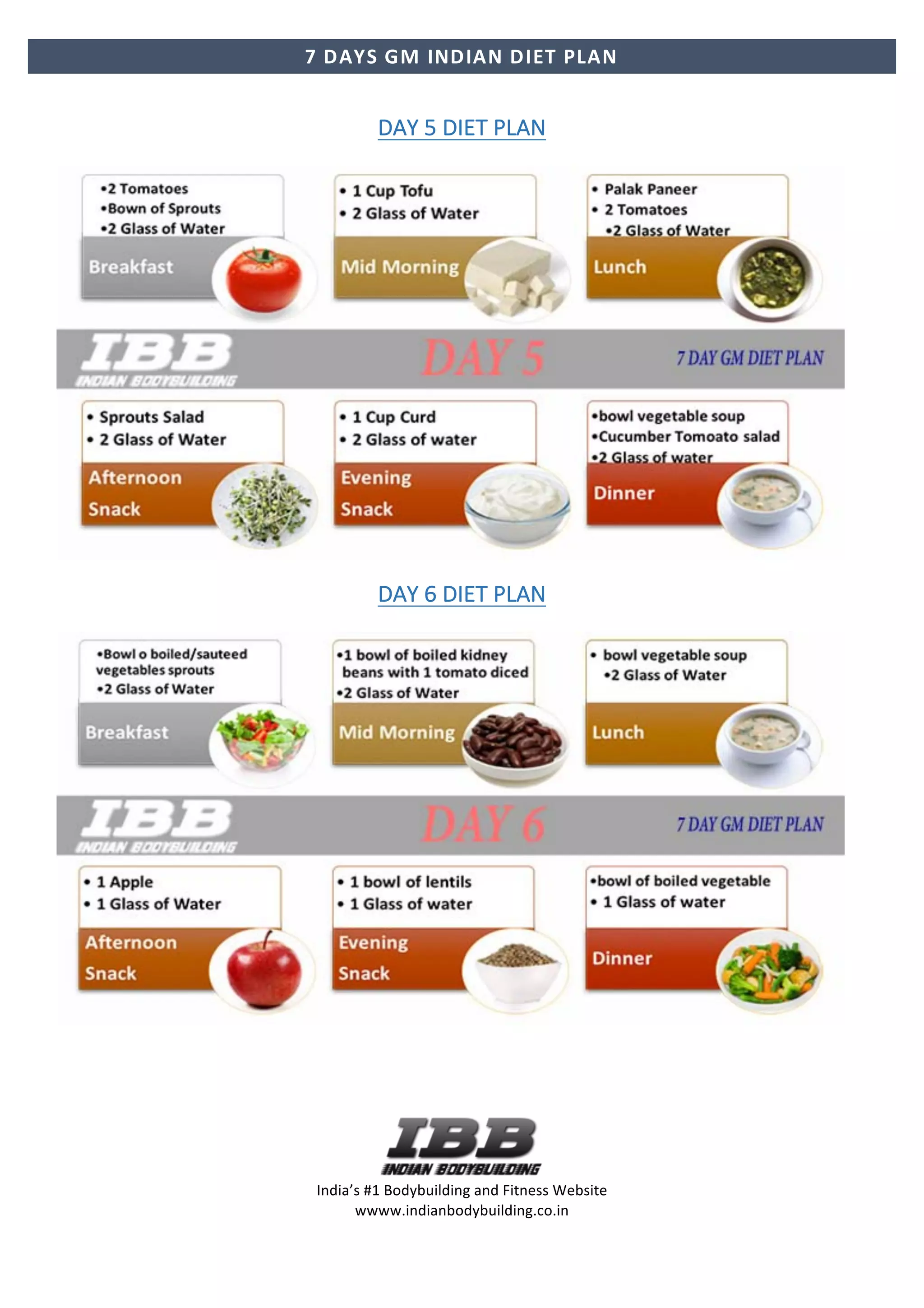 7 days gm indian diet plan | PDF