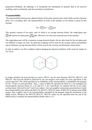 Semester Project in Reservoir Simulation | PDF