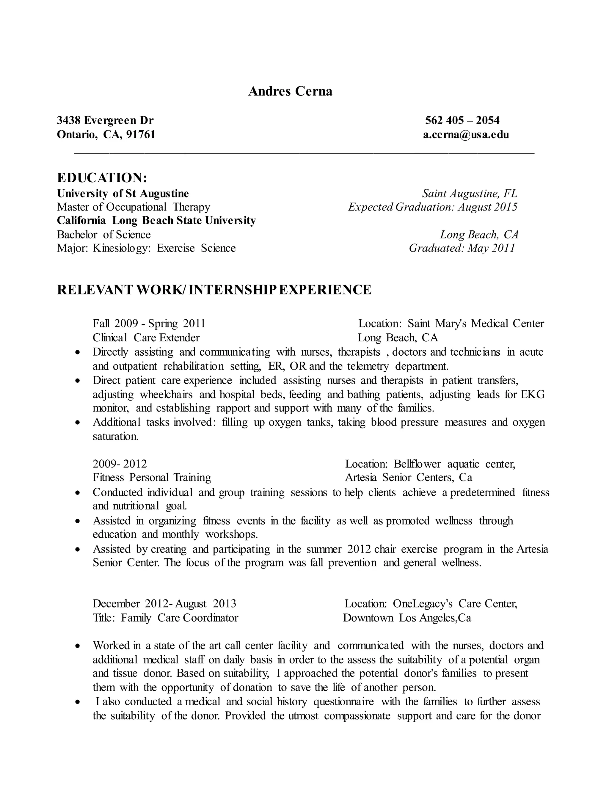 Resume ( updated) | DOCX