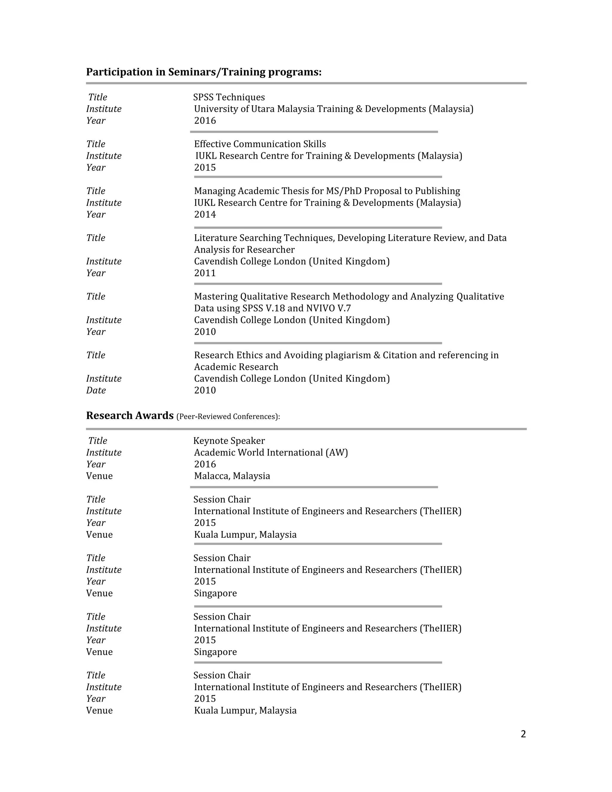 CV of Shahid Bashir | PDF