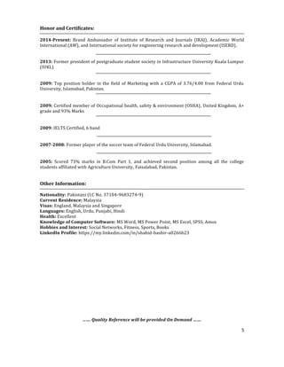 CV of Shahid Bashir | PDF