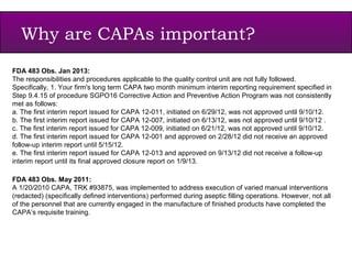 CAPA Pitfalls and Keys | PPT