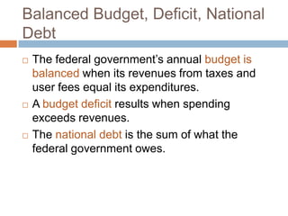 7d balanced budget deficit national debt | PPT