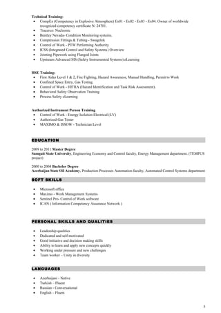 Zamig Aliyev- CV ( V-2 ) | PDF