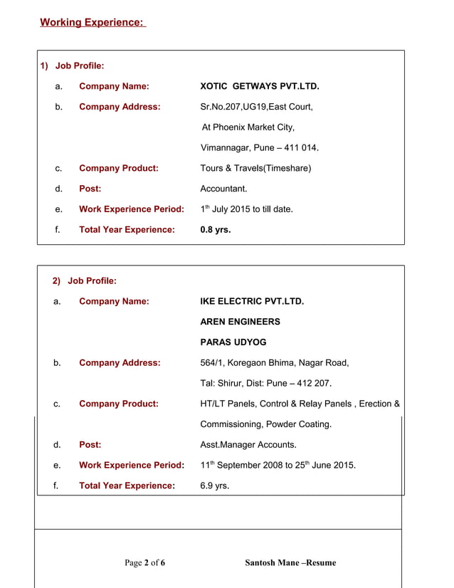 Santosh Mane_Resume | PDF