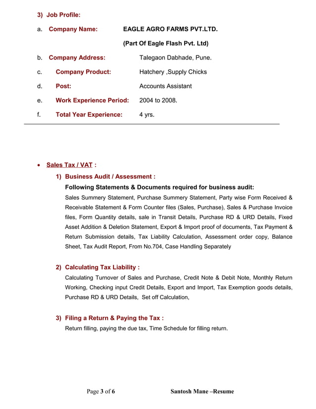 Santosh Mane_Resume | PDF