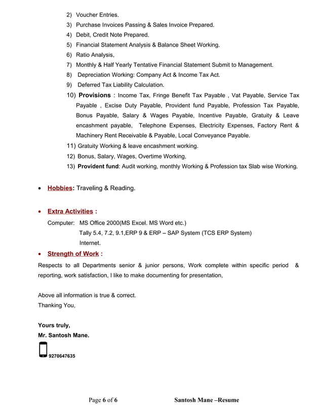 Santosh Mane_Resume | PDF