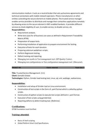 Resume | DOC | Computer Software and Applications | Computing