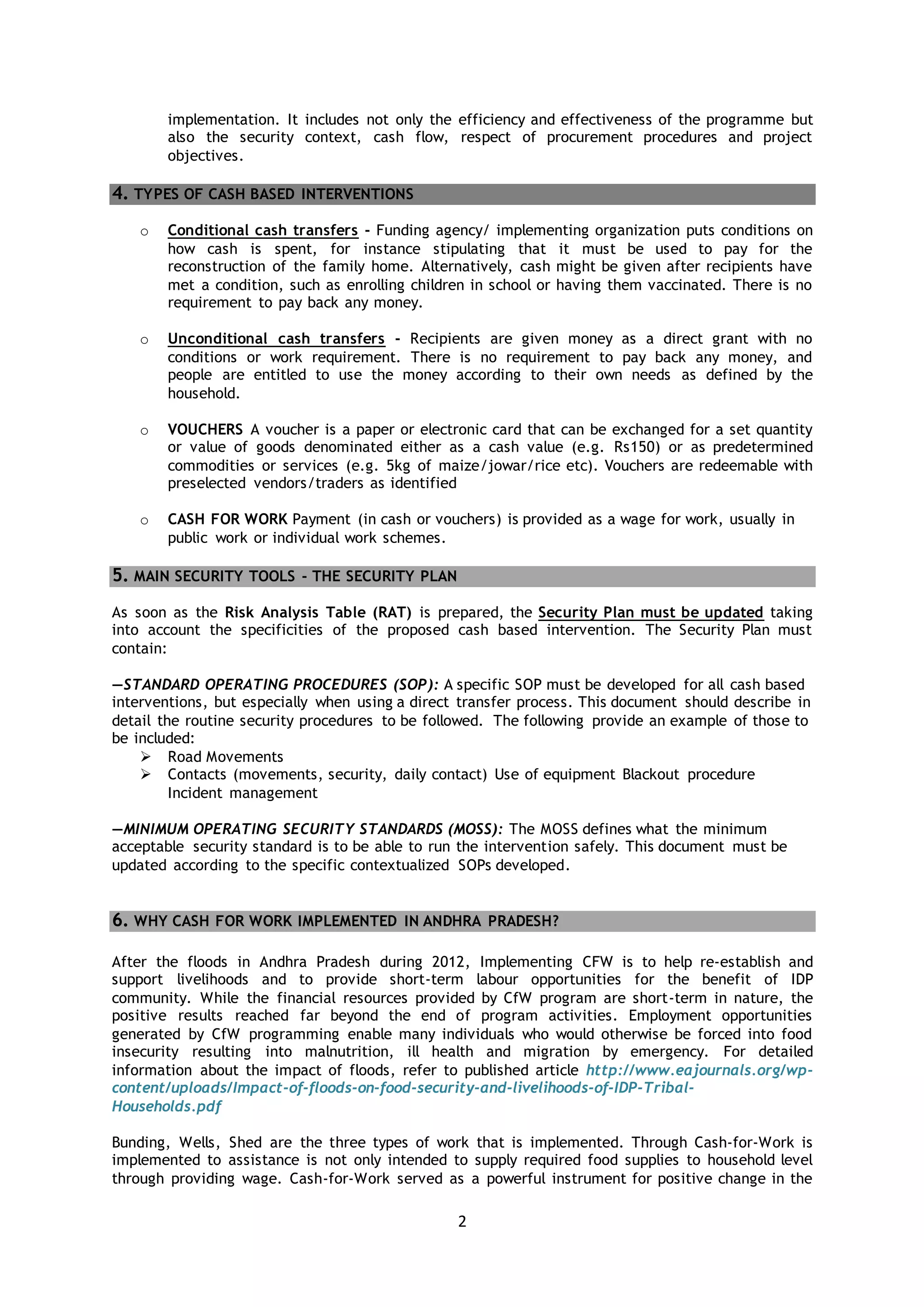 Final Draft- cash for work | DOCX