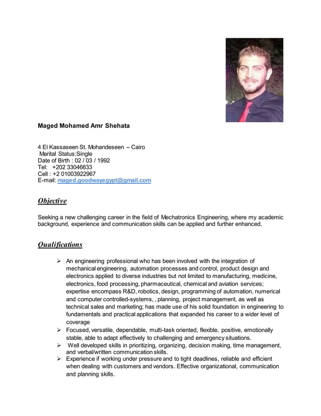 Maged Mohamed Amr Shehata CV - updated (2)-2 | PDF