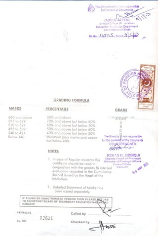 Matric-Certificate_Front-Back | PDF