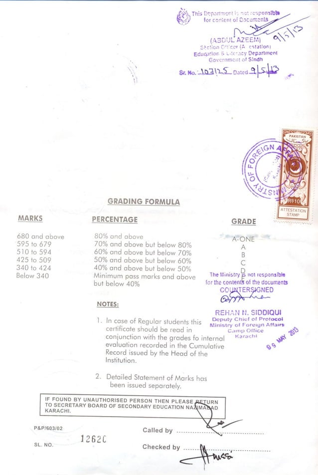 Matric-Certificate_Front-Back | PDF