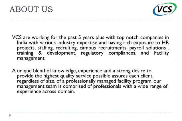 VCS presentation final | PPT