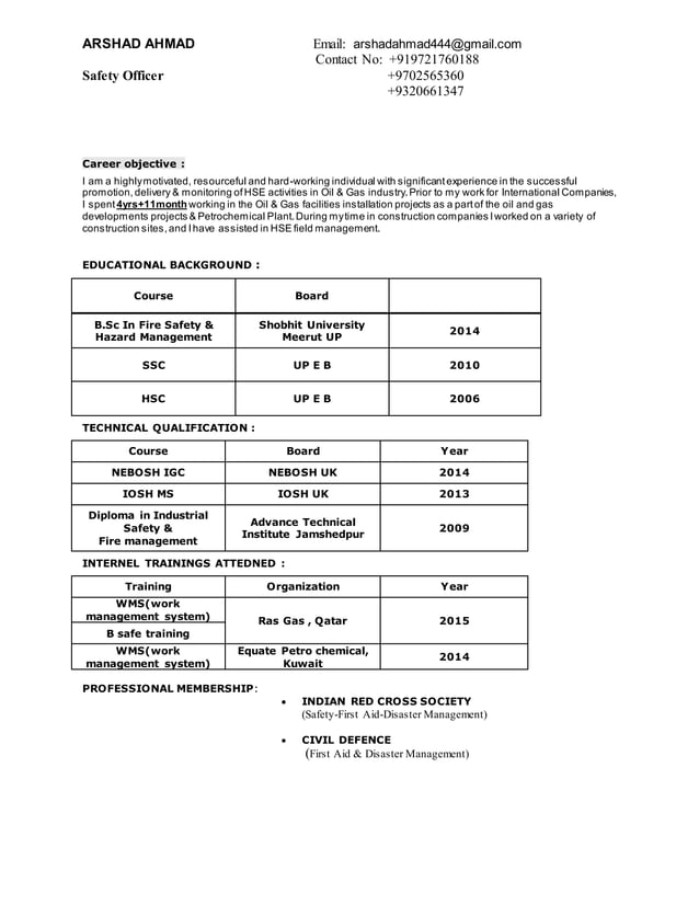 arshad resume 1-1 | PDF