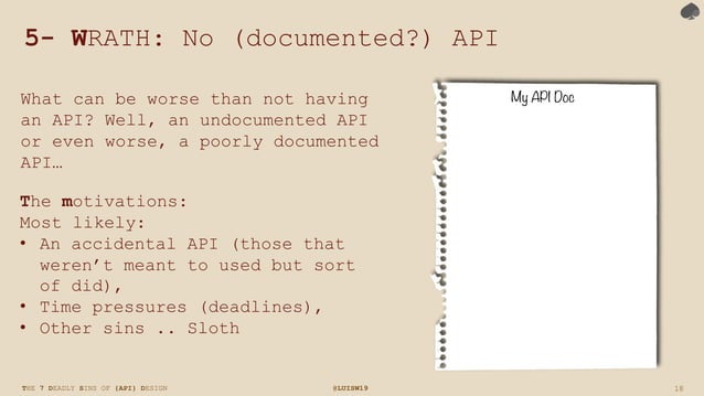 The 7 Deadly Sins of API Design | PPT