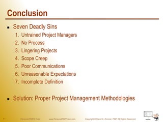 7 deadly sins of project management | PPTX
