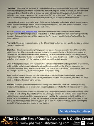 The 7 Deadly Sins of Quality Assurance and Quality Control - Pharma IQ ...