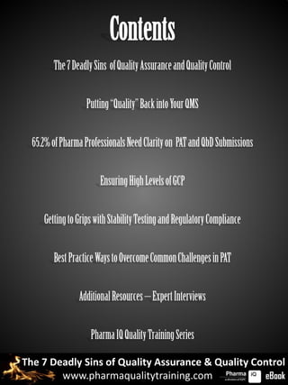 The 7 Deadly Sins of Quality Assurance and Quality Control - Pharma IQ ...