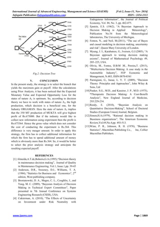 Decision Making in Optimizing a Product of a Small Scale Industry: A Bayesian Analysis Approach ...