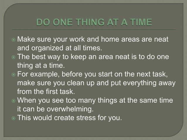 De-clutter your mind to decrease your stress | PPTX | Frugal Living | Personal Finance