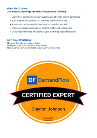 Mastering the 7 Demand Generation Systems for Predictable Business ...