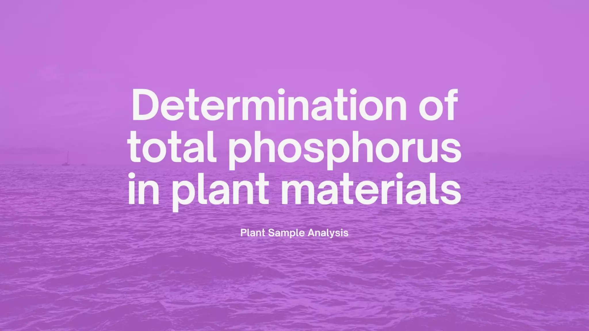 Determination of total phosphorus in plant materials | PDF