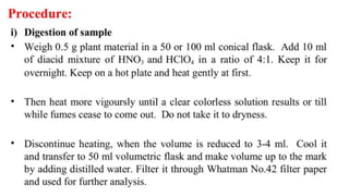 Determination of total phosphorus in plant materials | PDF