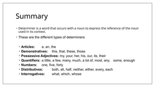 class 10 Determiners 1.pptx english...... | PPTX