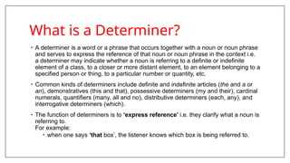 class 10 Determiners 1.pptx english...... | PPTX