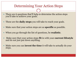 Develop specific action steps | PPTX