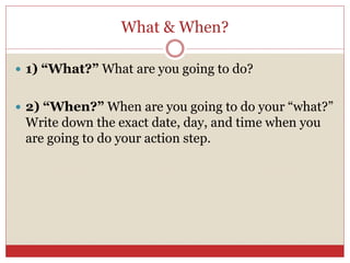 Develop specific action steps | PPTX
