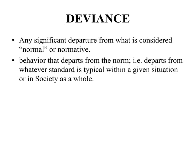 Deviance | PPT