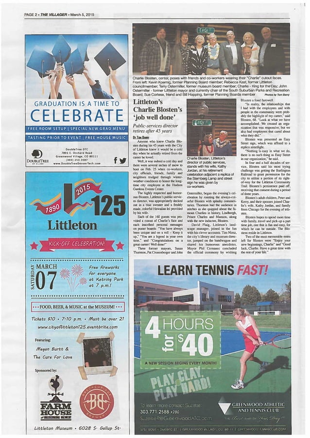 Graduation Ad Villager Newspaper 3-5-15 | PDF