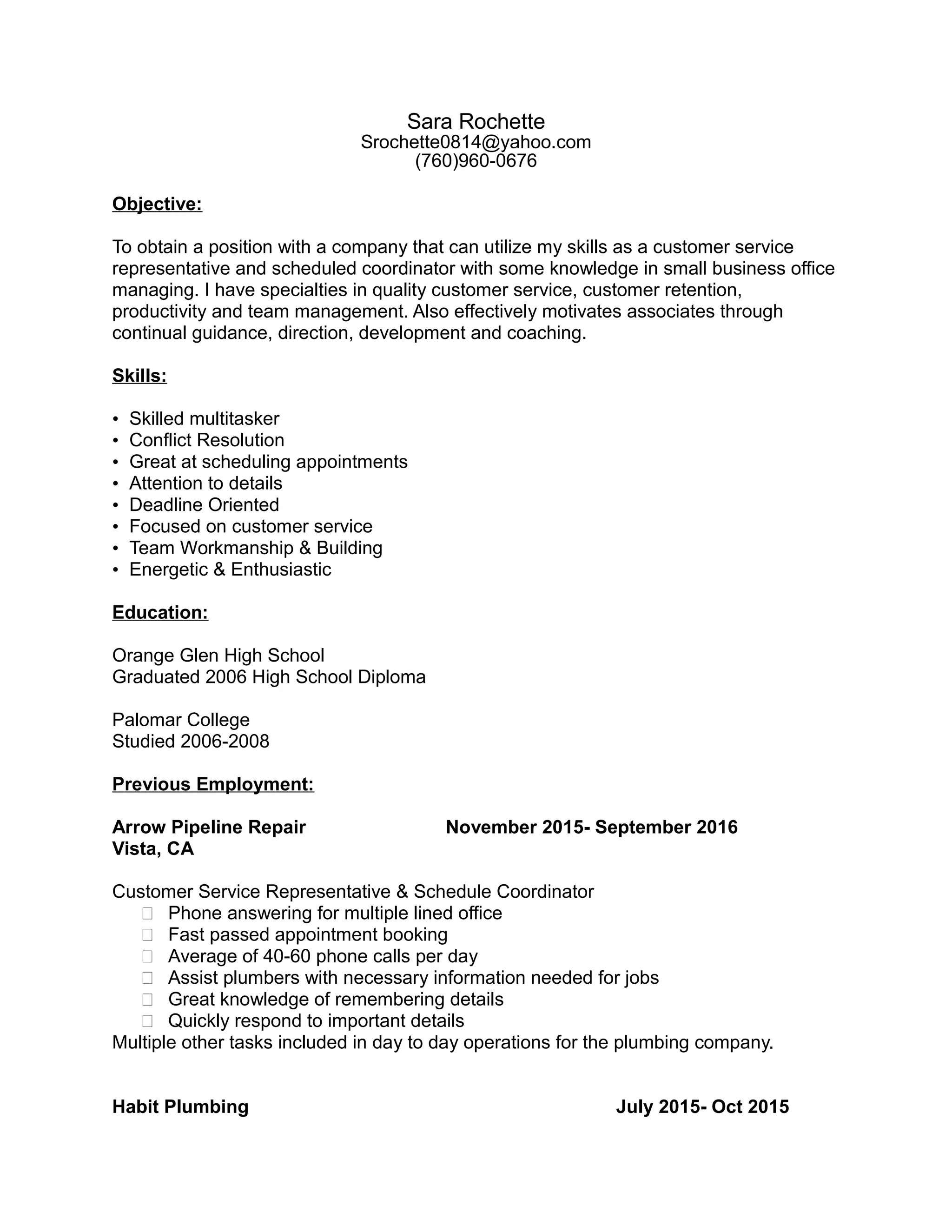 Sara Resume(1) | PDF