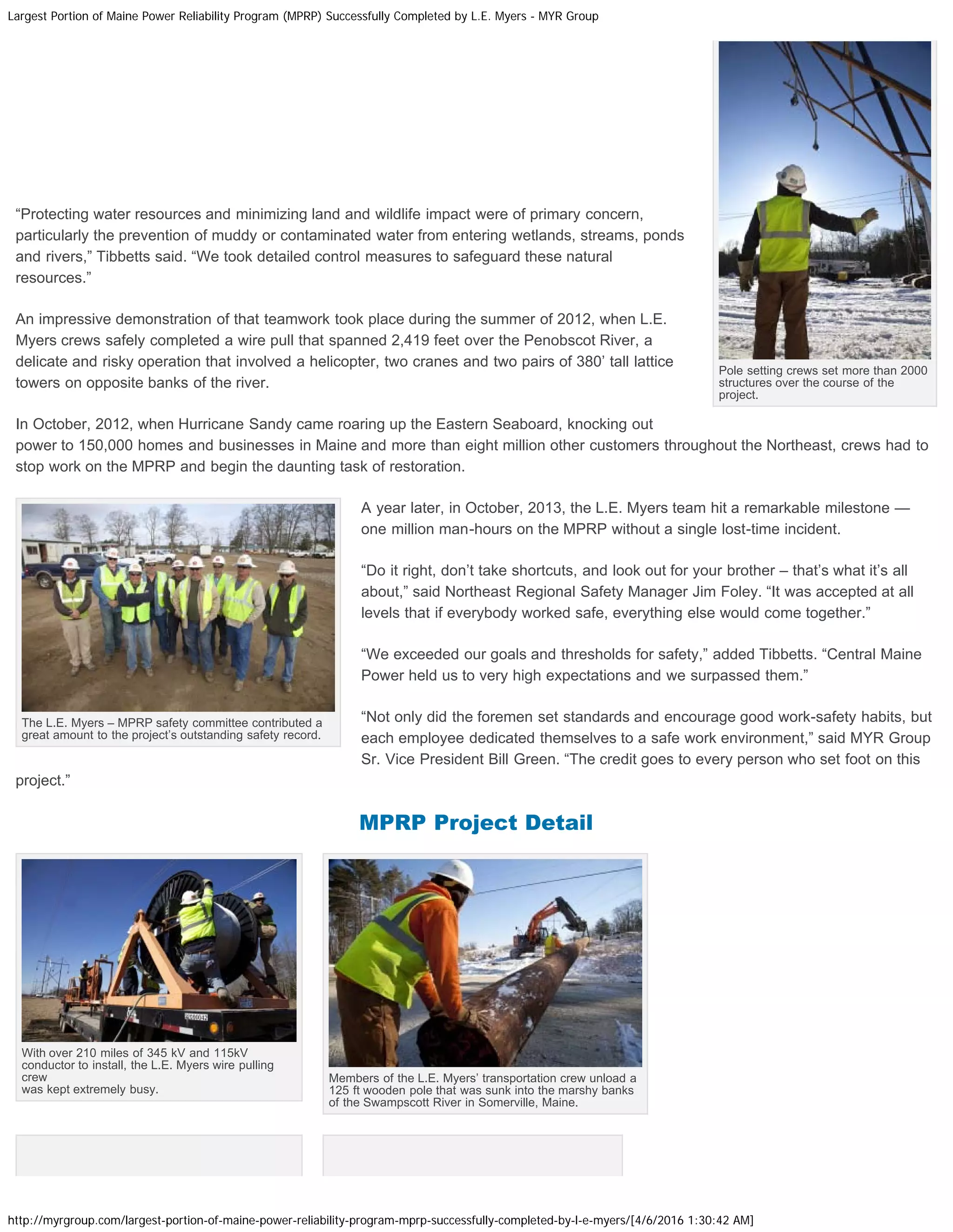 MYR Group MPRP | PDF