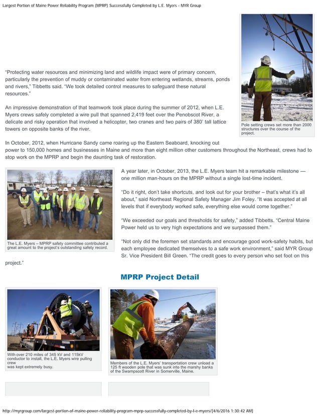 MYR Group MPRP | PDF