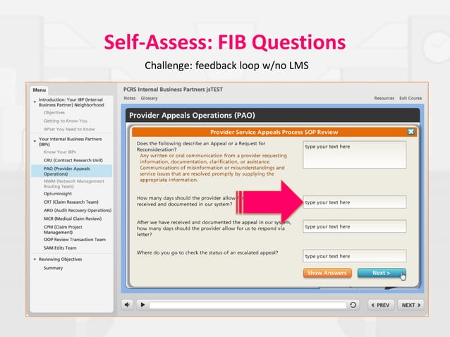 eLearning Work Showcase sample | PDF