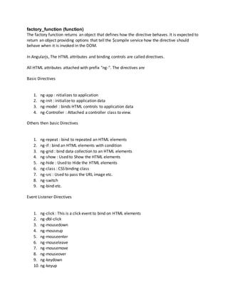 Directives | DOCX | Web Design and HTML | Internet