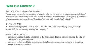 Directors and Officers | PPTX