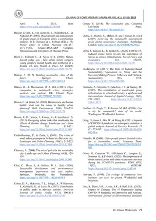 Developing Design Criteria for Sustainable Urban Parks | PDF