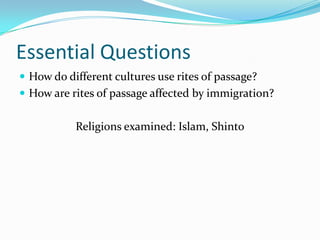 English_9: Rites of Passage | PPTX