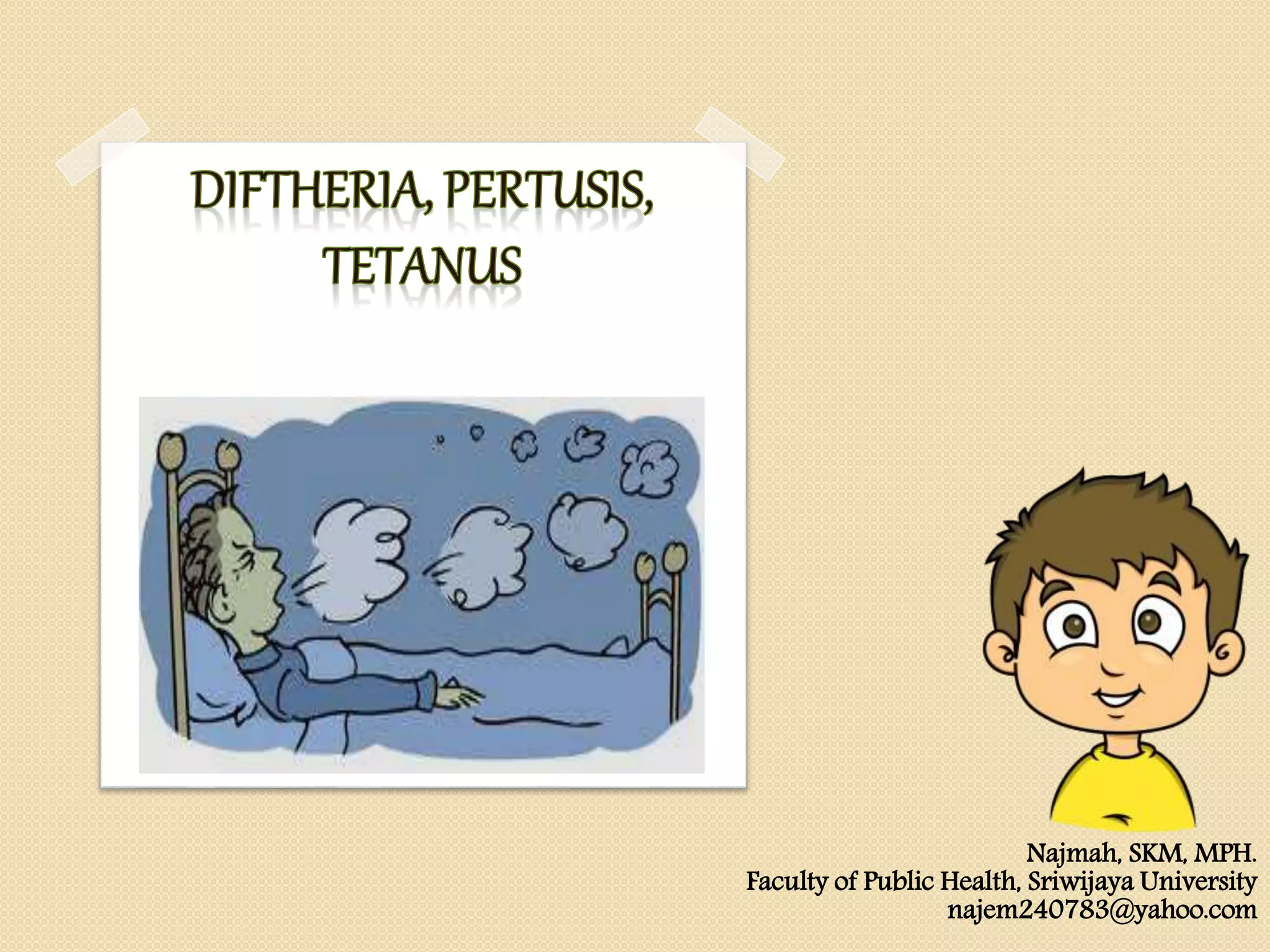 BAB 7 Epidemiologi Penyakit Menular Diftheria, Pertusis dan Tetanus | PPT