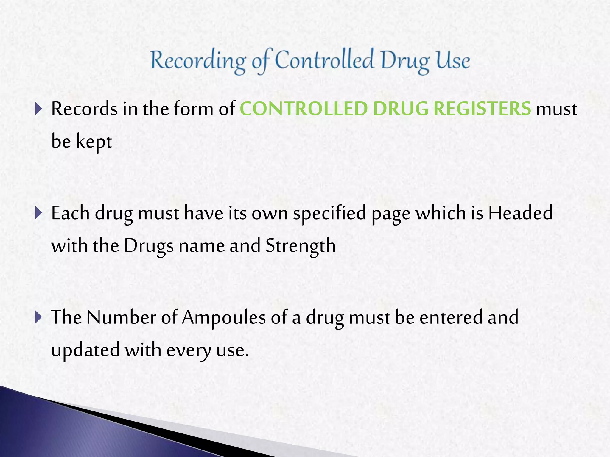 Drug Storage & Maintenance | PPTX