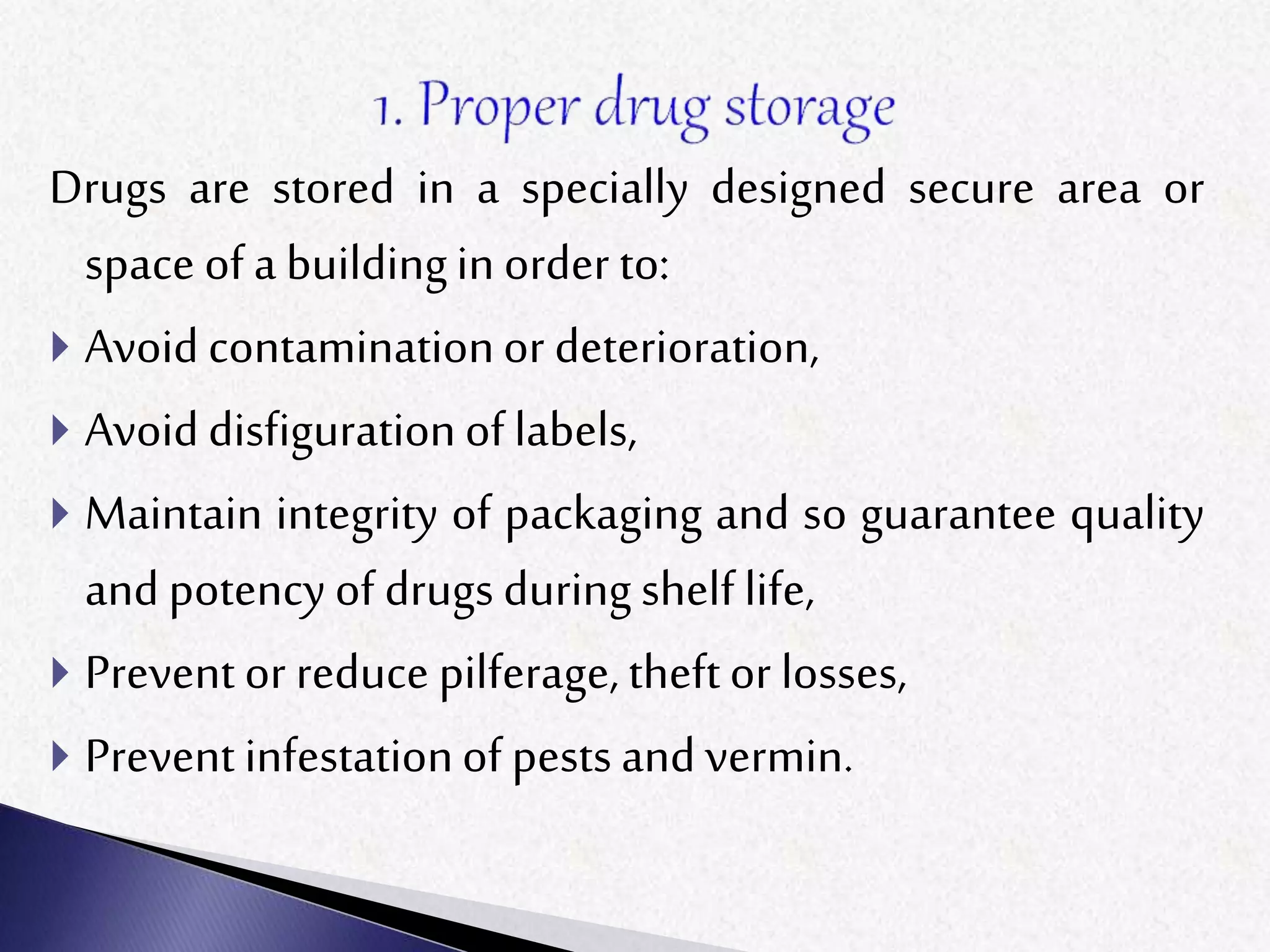 Drug Storage & Maintenance | PPTX