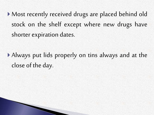 Drug Storage & Maintenance | PPTX