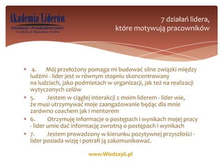 7 działań lidera | PPTX