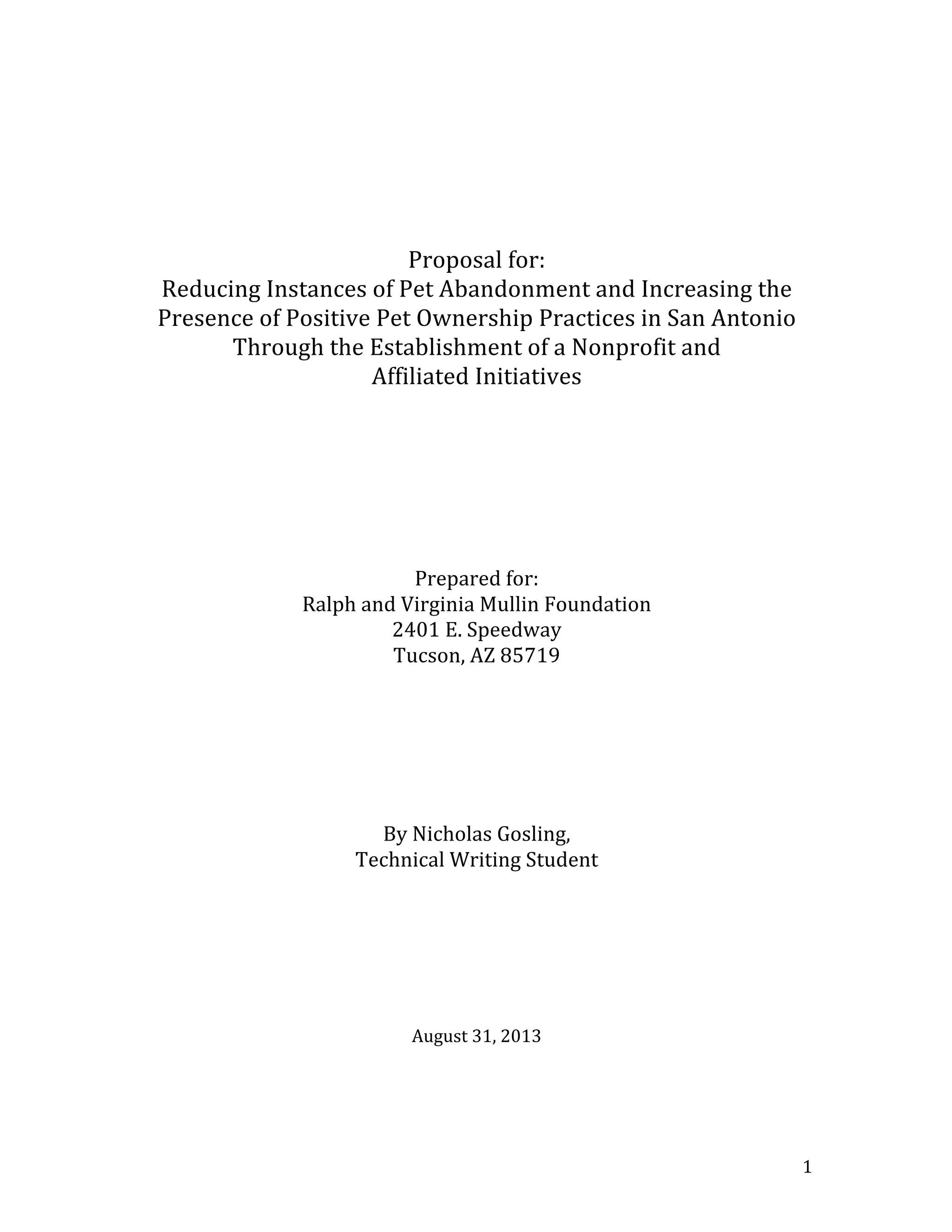 Grant initiative proposal | PDF