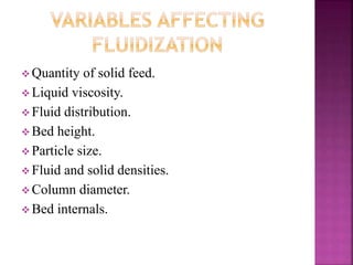 HYDRODYNAMIC STUDY OF SOLID LIQUID FLUIDIZATION | PPTX